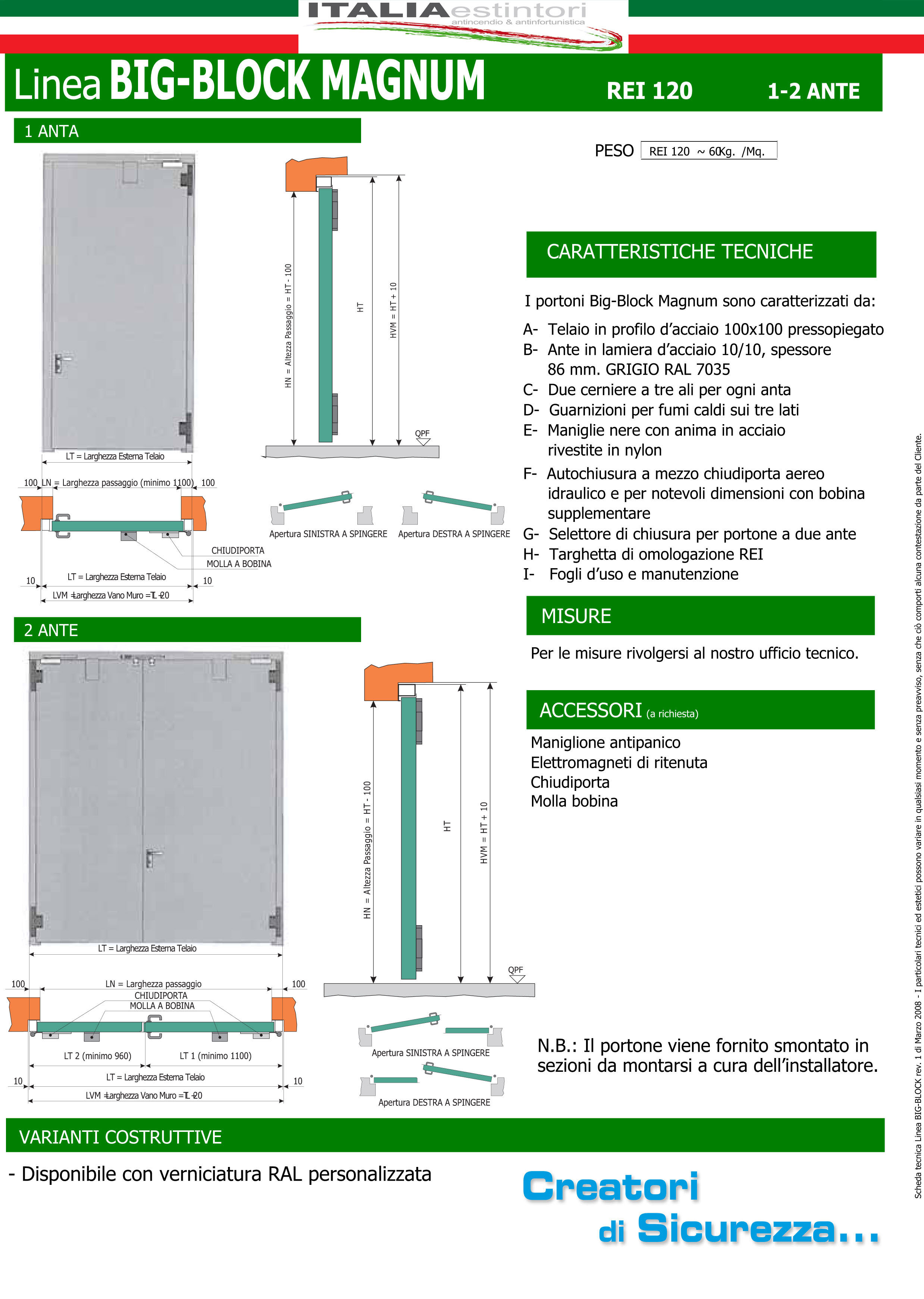 BIG BLOCK MAGNUM REI 120 (1 e 2 ante)